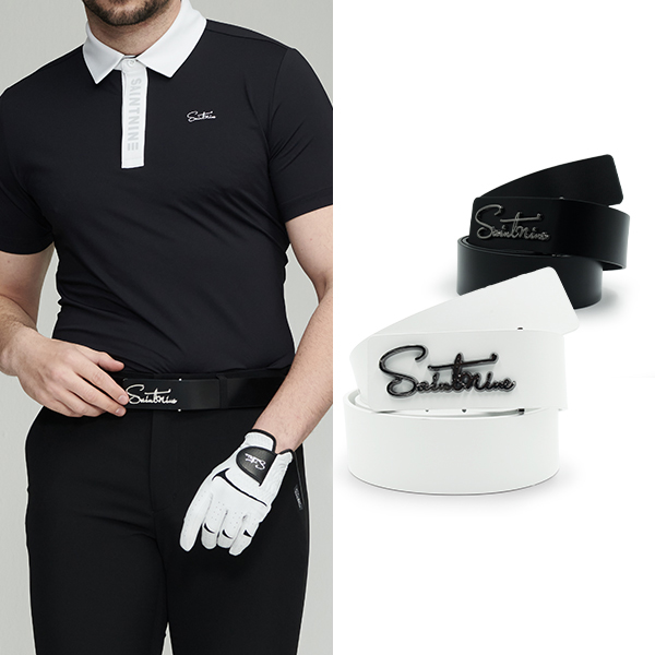 [핫딜] 세인트나인 남성 통가죽 로고 벨트 4615-116-301 - 딜팡 - 골프용품 전문쇼핑몰